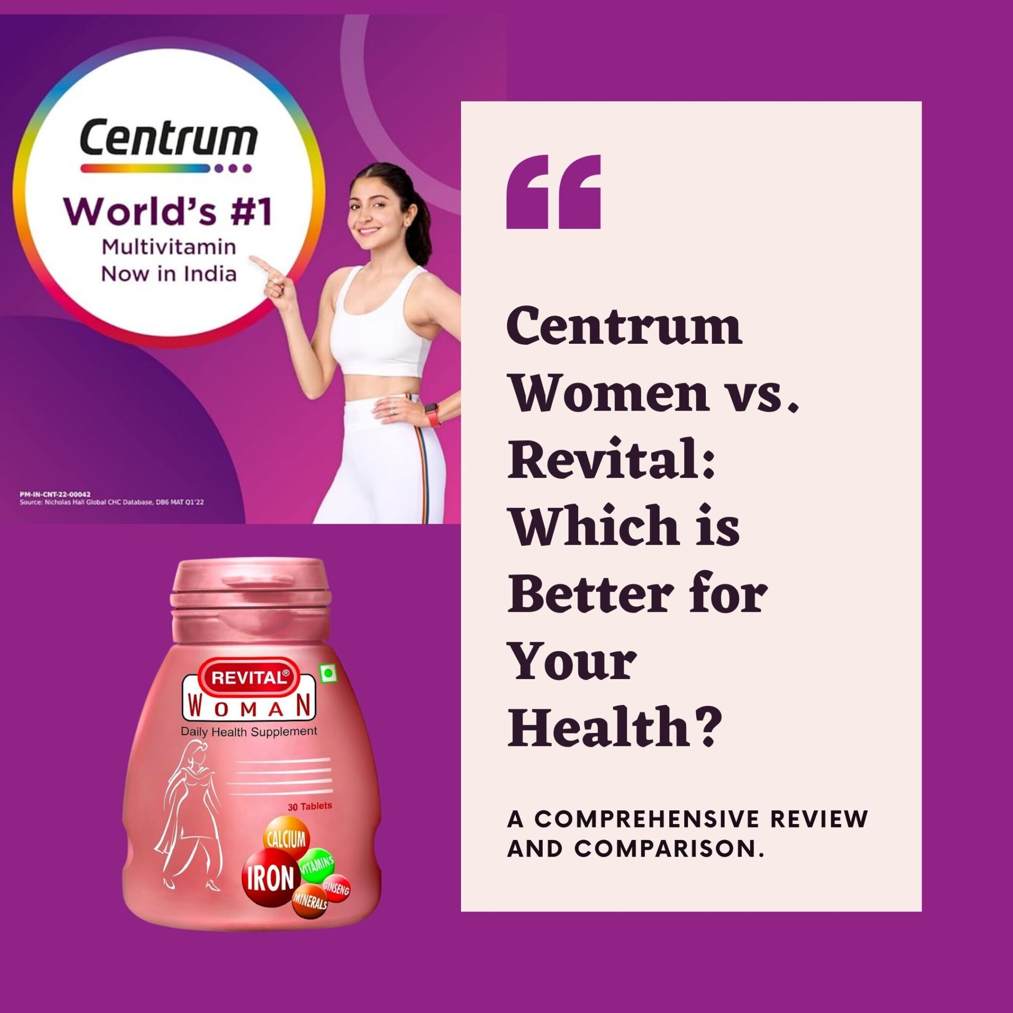 Centrum Women Multivitamin Review: Centrum vs Revital Woman India ...